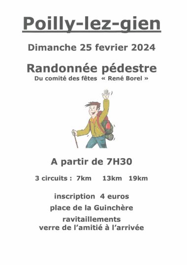 Randonnée pédestre à Poilly-lez-Gien : Dimanche 25 février 2024 ...
